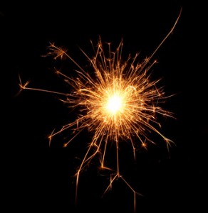 beautiful sparkler on black background - Sixth & I